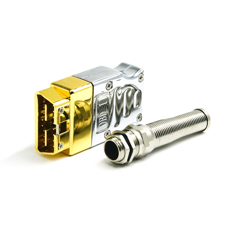Alloy Metal OBD Connector Male 16 Pin ST-SOM-101H