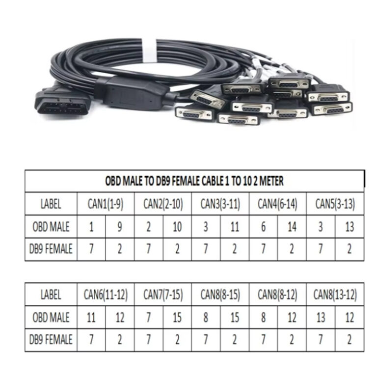 16 Pin OBD Cable to VGA DB9 Pin Female ST-SOC-610B